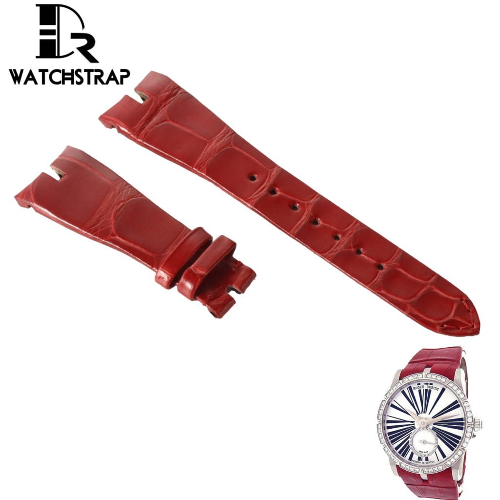 High-end red leather strap Roger Dubuis Excalibur - Drwatchstrap