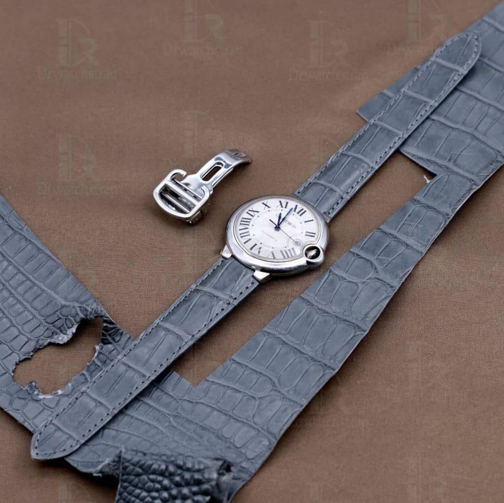 Custom Cartier Ballon Bleu leather strap | Drwatchstrap