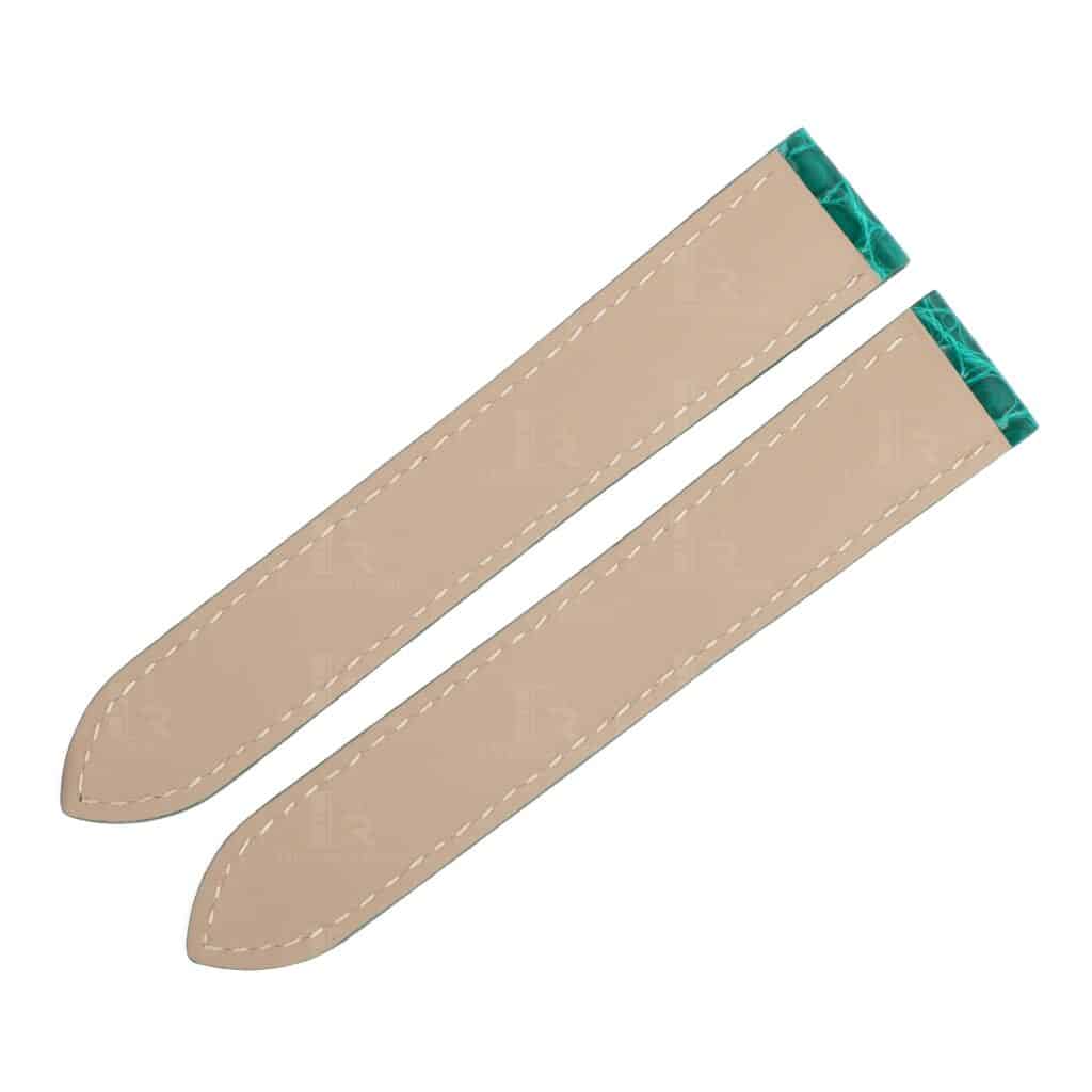 Custom Luxury Leather Cartier Tank Green strap | Drwatchstrap