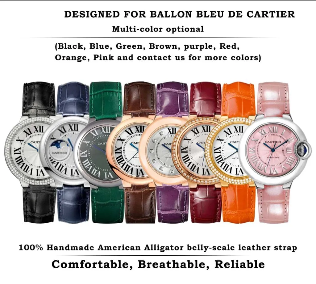 Custom Cartier Ballon Bleu leather strap | Drwatchstrap