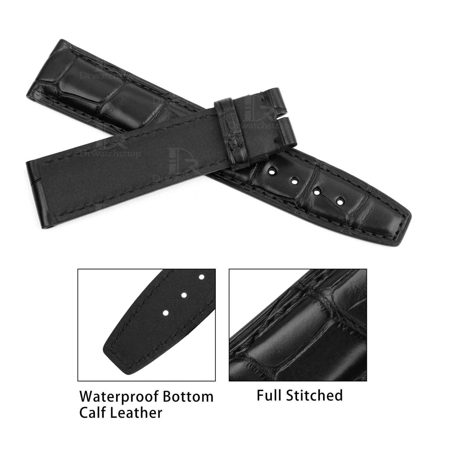Custom replacement IWC leather strap 20mm 22mm | Drwatchstrap