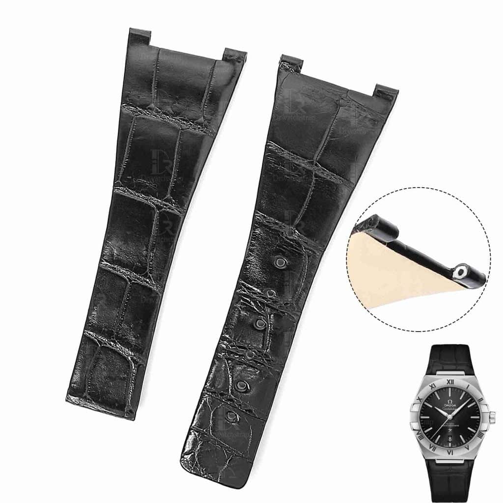 Buy custom Omega Constellation leather strap - Drwatchstrap