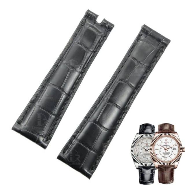 Shop leather Rolex Sky Dweller strap replacement - Drwatchstrap