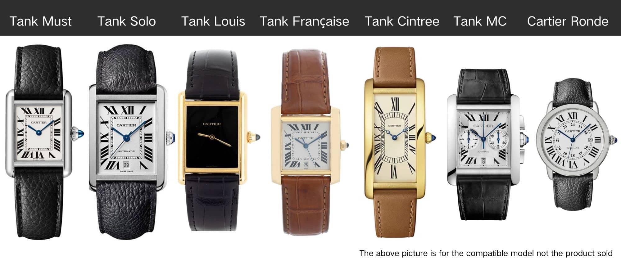 Custom Watch Strap For Cartier Tank & Ronde | Drwatchstrap