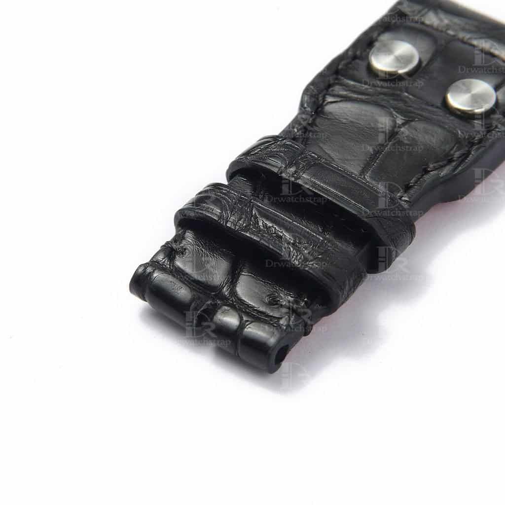 Custom IWC Big Pilot watch strap 22mm with rivets - Drwatchstrap