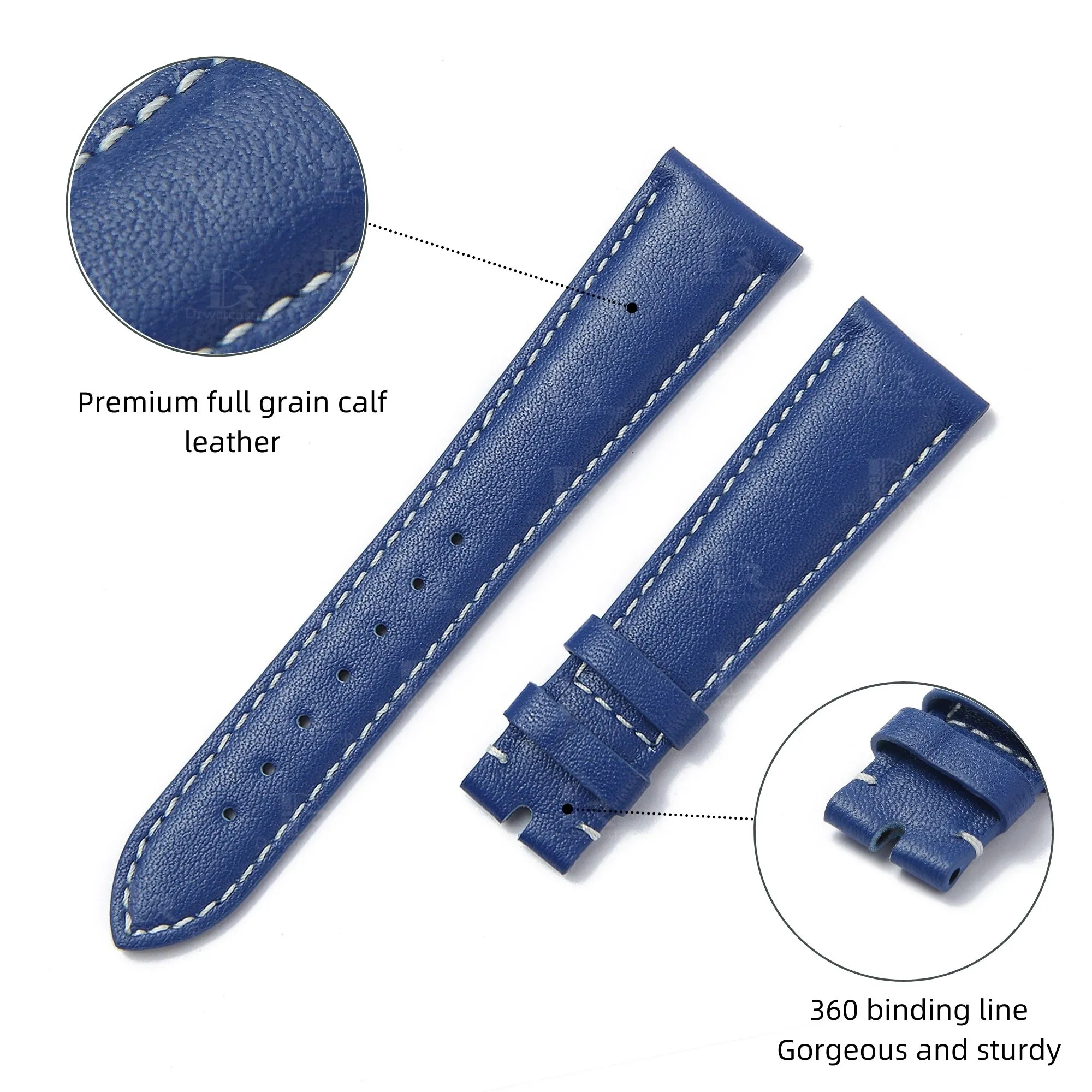 Omega DeVille calf leather watch strap online | Drwatchstrap