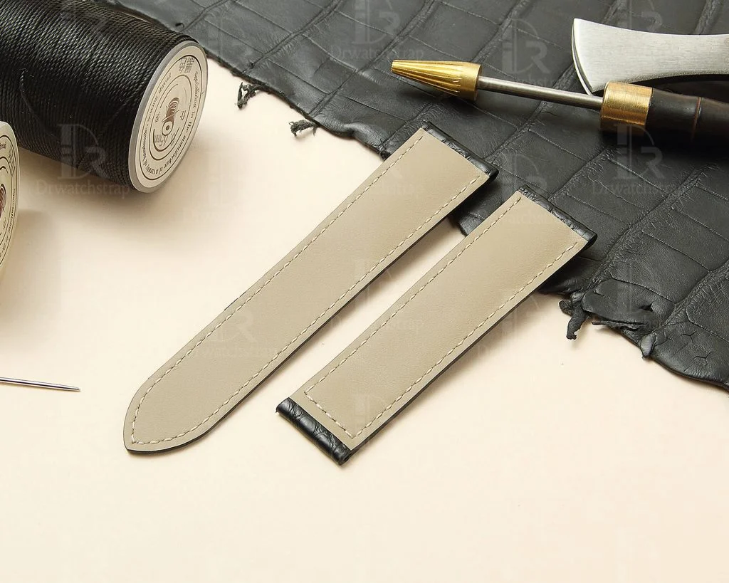 Custom leather strap for Cartier Tank & Ronde - Drwatchstrap