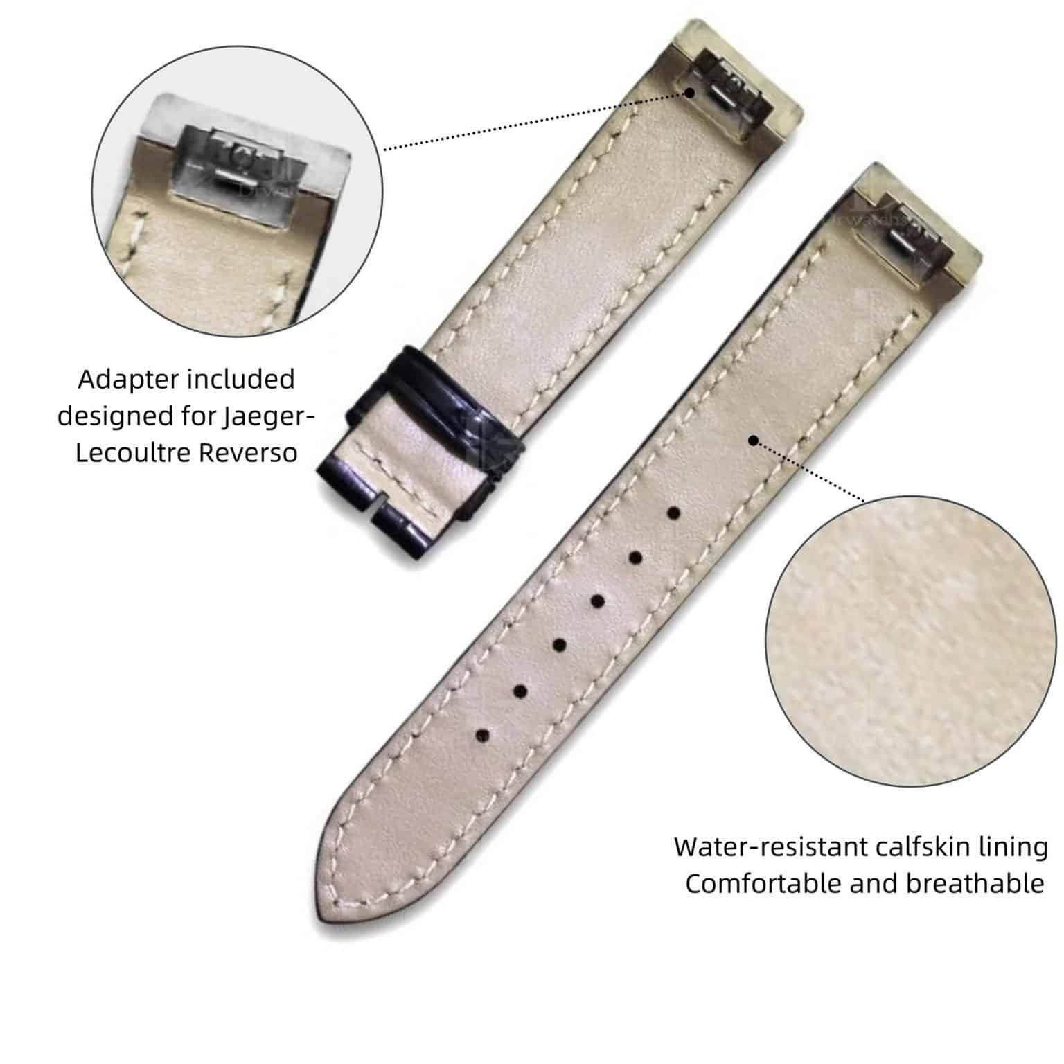 Custom Watch Strap for JLC Reverso Squadra Lady Duetto