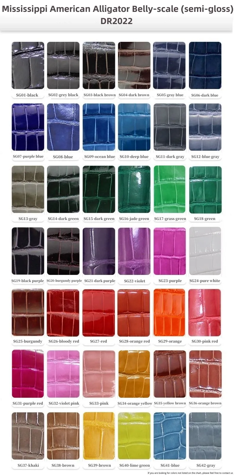 leather color chart | Drwatchstrap