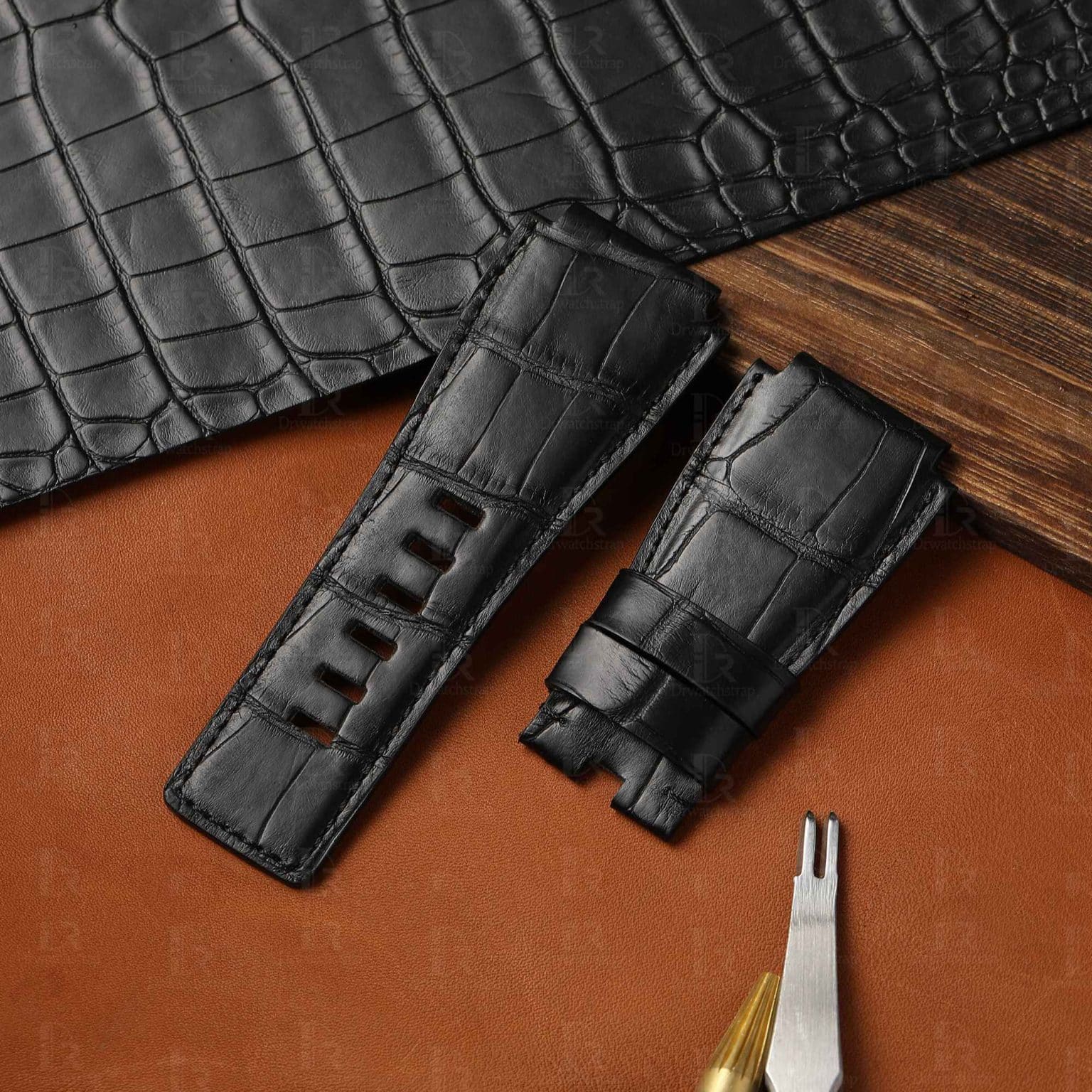 Shop Alligator Bell & Ross Custom Straps Online - Drwatchstrap