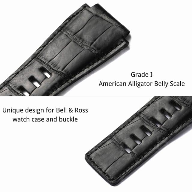 Shop alligator Bell & Ross custom straps online - Drwatchstrap