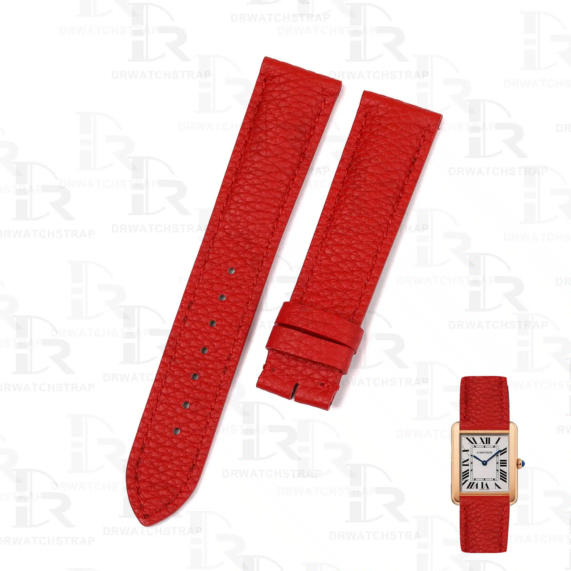 Shop Custom Cartier Tank leather replacement strap| Drwatchstrap