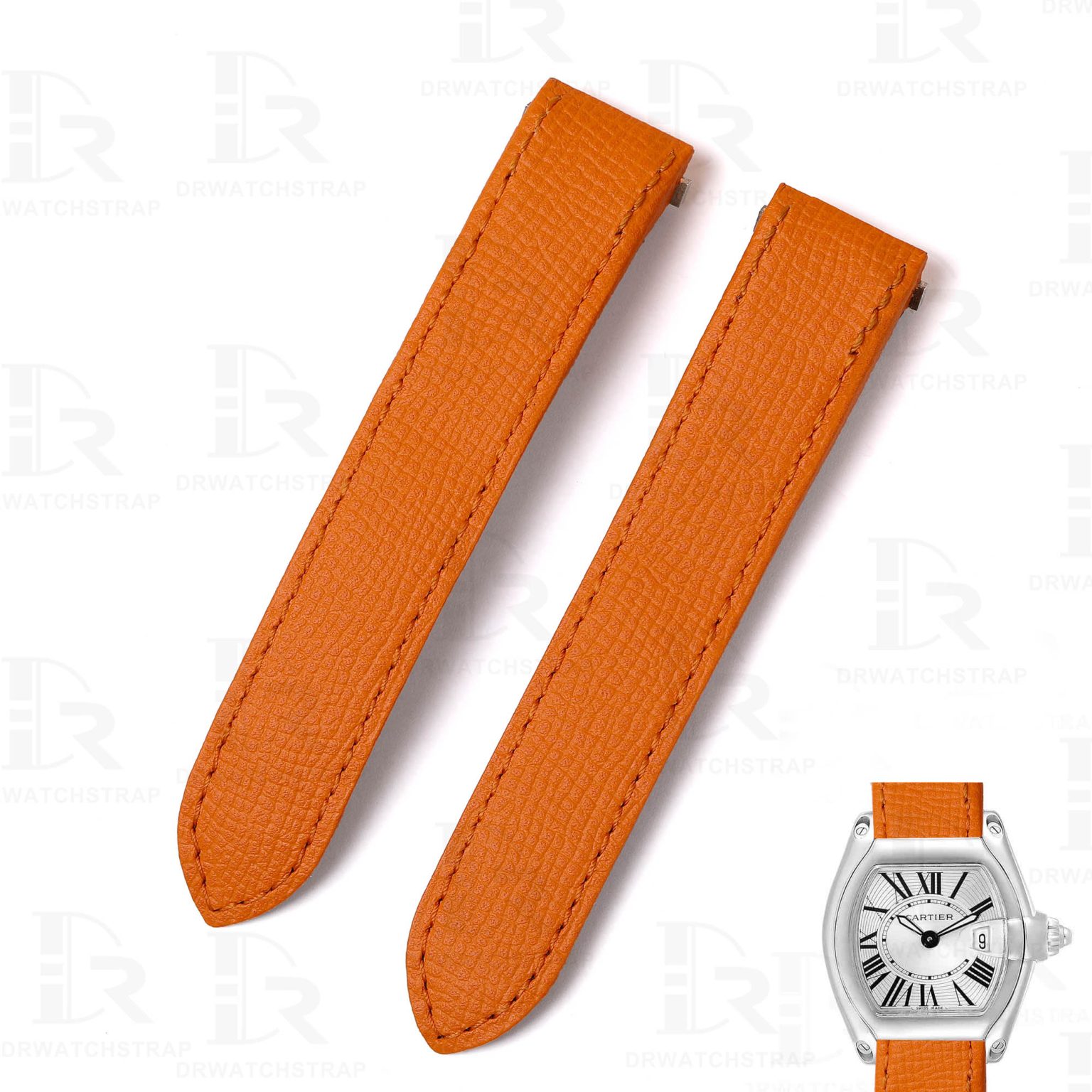 Custom Epsom Leather Strap Replacement for Cartier Roadster | Drwatchstrap