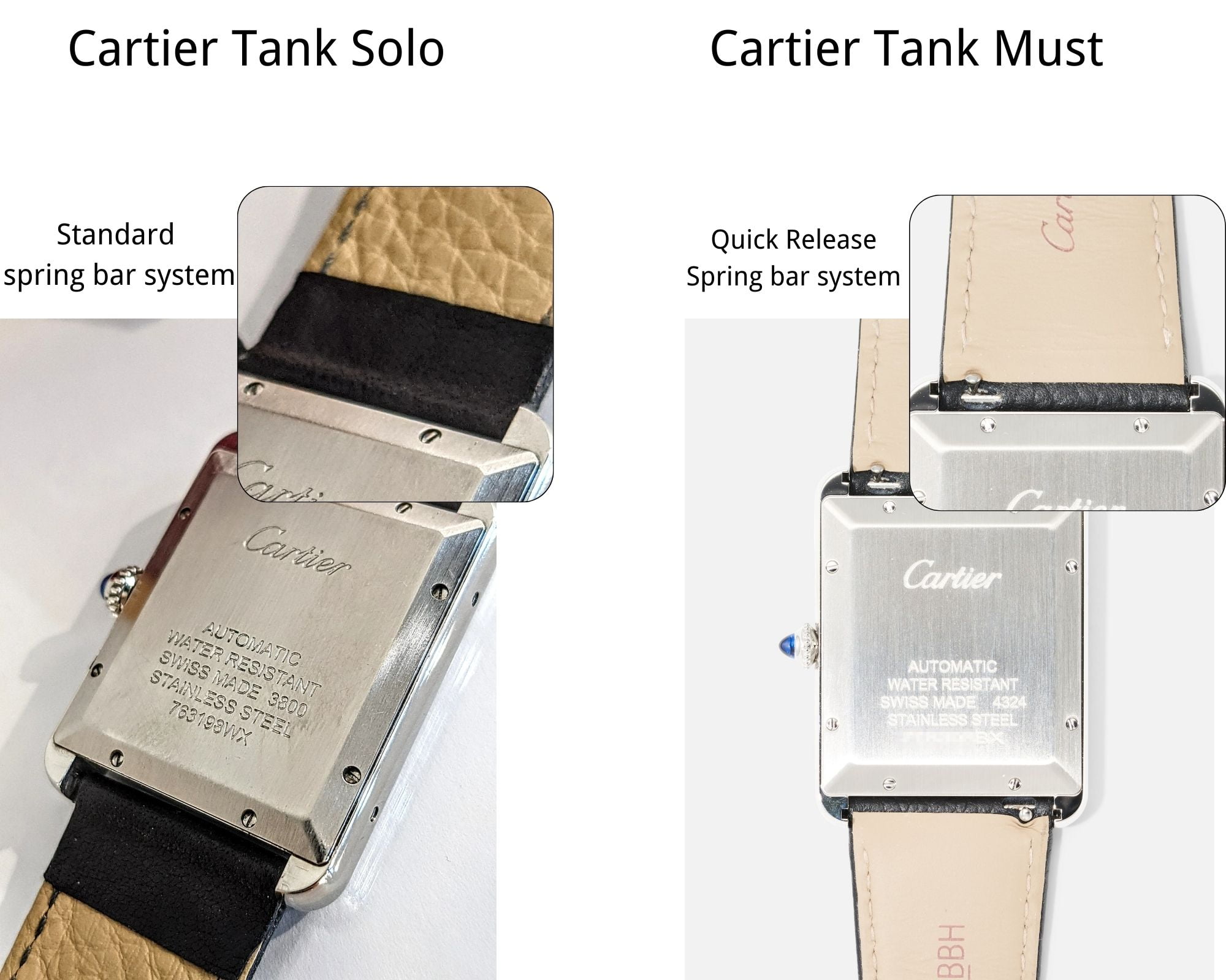 Cartier Tank Solo Vs Tank Must | Drwatchstrap