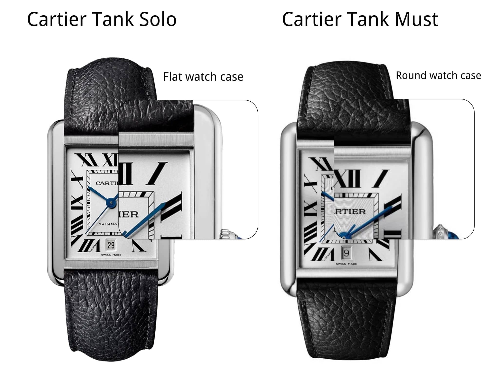 Cartier Tank Solo Vs Tank Must | Drwatchstrap