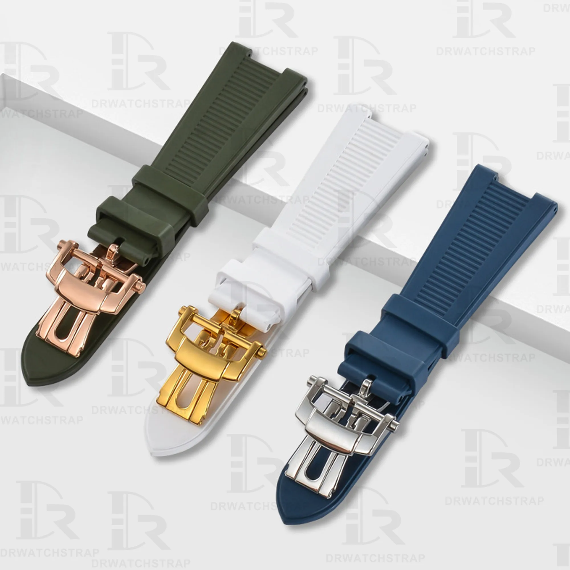Replacement Rubber strap 25mm for Patek Philippe Nautilus