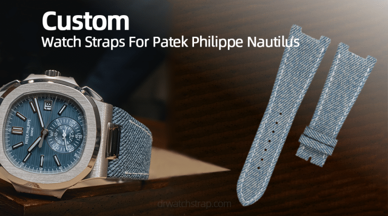 Custom Denim Strap For Patek Philippe Nautilus | Drwatchstrap